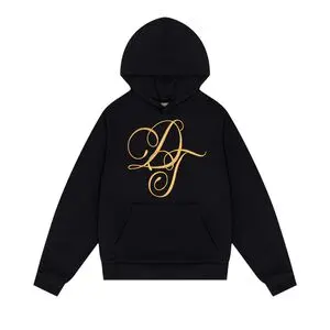 DENIM TEARS Metallic Gold Script Hoodie