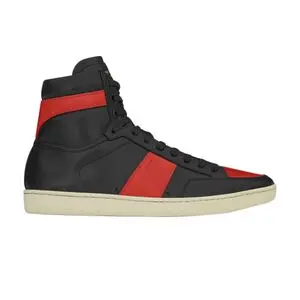 Saint Laurent Signature Court Classic High Top Sneaker - Red