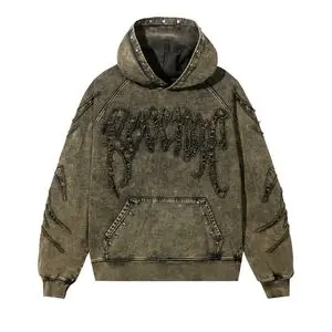 REVENGE Vintage Arch Logo Studded Hoodie