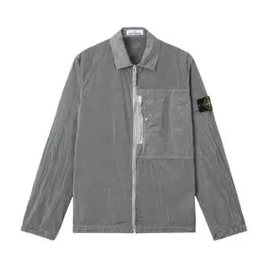 Stone Island Nylon Metal Econyl Overshirt 'pearl - Grey