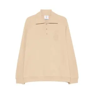 Casablanca Interlock Punto Collared Sweatshirt 'beige - Tan