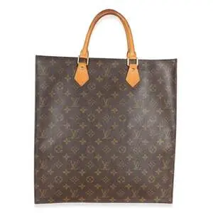 LOUIS VUITTON Vintage Monogram Canvas Sac Plat Tote - Brown