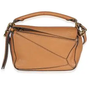 Loewe Loewe Grained Calfskin Mini Puzzle Bag Brown