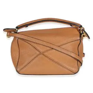 Loewe Grained Calfskin Puzzle Bag - Brown
