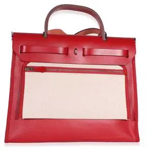 Hermès Herbag Zip 31 Pm Shoulder Bag - Red