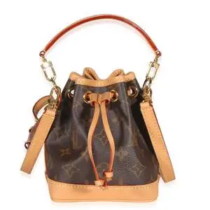 LOUIS VUITTON Monogram Canvas Nano Noe Nv Bucket Bag - Brown