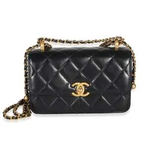 CHANEL Chanel Quilted Calfskin Mini Flap Bag