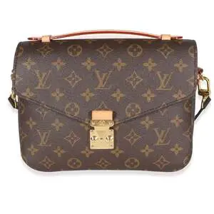 LOUIS VUITTON Monogram Canvas Pochette Metis Shoulder Bag - Brown