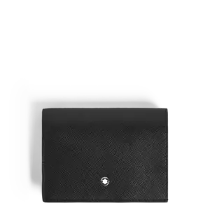 Montblanc Compact Wallet 6cc With Zip In Sartorial - Black