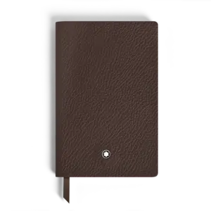 Montblanc Small Notebook In Grain Leather, Lined Pages - Ebony