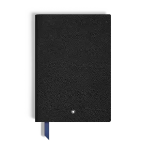 Montblanc Medium Notebook In Grain Leather, Lined Pages - Black