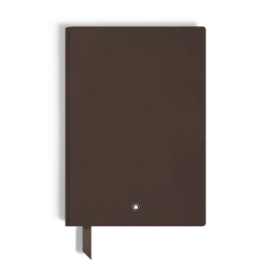 Montblanc Medium Notebook In Grain Leather, Lined Pages - Ebony