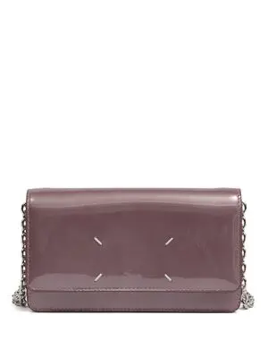 MAISON MARGIELA 11 Cm Mini Patent Leather Shoulder Bag - Viola