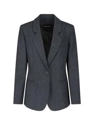 Giorgio Armani Wool-cashmere Stretch Blazer - Grey