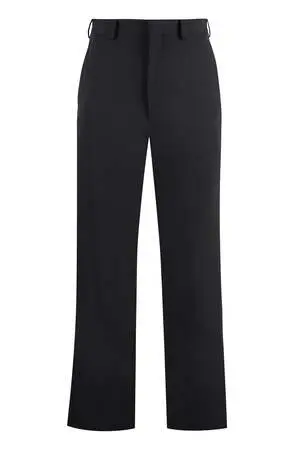 PRADA Prada Technical Fabric Pants With Leather Detailing And Extendable Side Zippers