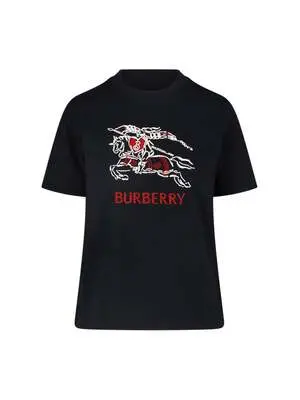 Burberry Cotton Crewneck T-shirt For - Black