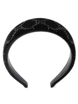 GUCCI Gucci Soft Velvet Hat With GG Crystal Detail