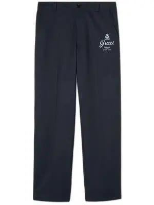 Gucci Firenze Since 1921 Print Cotton Mini Belt Loop Ski Pants With Pockets