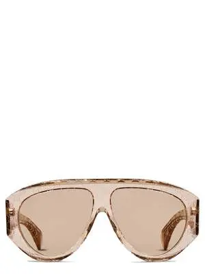 Gucci Embossed Gg Acetate Mask Sunglasses - Rosa