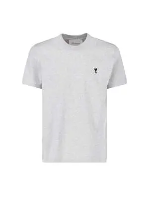 AMI Paris 100% Cotton T-shirt - Grey