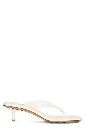 Bottega Veneta Sampieri Leather Kitten Heel Sandals