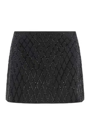 Pinko Rhinestone Embellished Mini Skirt
