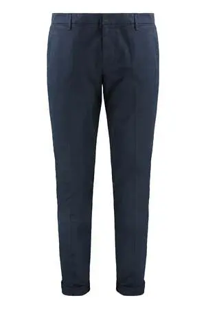 DONDUP Gaubert Cotton Trousers With Roll-up Ankle Cuffs - Blue