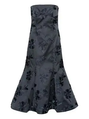ROTATE BY BIRGER CHRISTENSEN Embellished Floral Strapless Maxi Dress - Blu