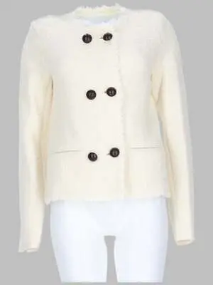 Isabel Marant Étoile Soft Bouclé Jacket In Wool-blend With Alpaca - Ivory