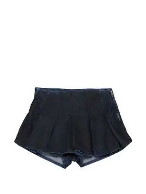 DIESEL® Pleated Mini Skirt With Side Zip And Back Pockets
