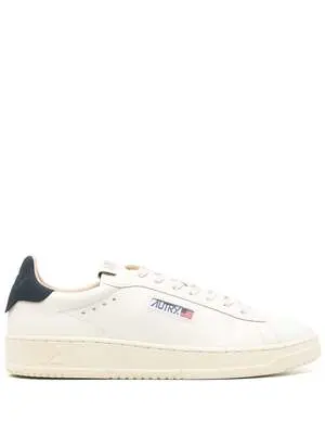 AUTRY Leather & Nubuck Low-top Sneakers With Microperforated Toe Cap - Bianco