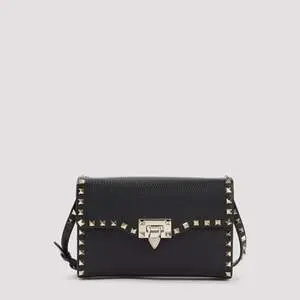 Valentino Garavani Small Leather Shoulder Handbag For - Black