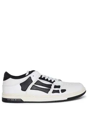 Amiri No-skeleton Leather Applique Sneaker With Two-tone Rubber Sole - Bianco