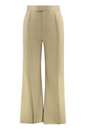 VIVIENNE WESTWOOD Flared Cotton Trousers With Visible Stitching And Side Pockets