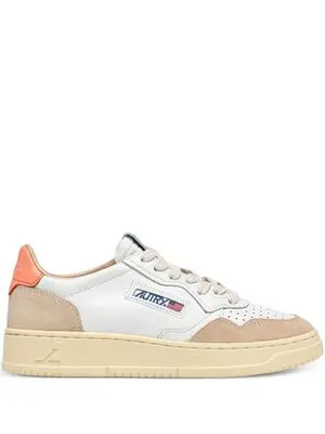 AUTRY Suede & Leather Sneakers With Micro-perforated Toe And Padded Collar - Bianco