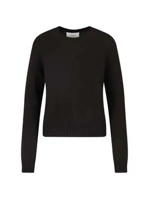 LISA YANG 100% Cashmere Crew Neck Pullover - Brown