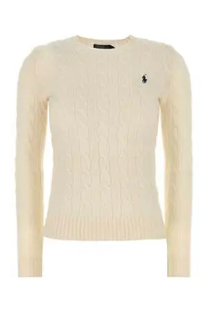 Polo Ralph Lauren POLO RALPH LAUREN Cable Knit V-Neck Pullover White