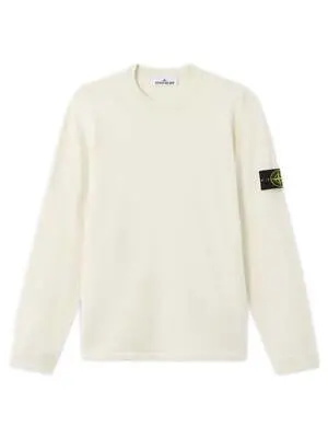 Stone Island Ribbed Crewneck Sweater - Bianco