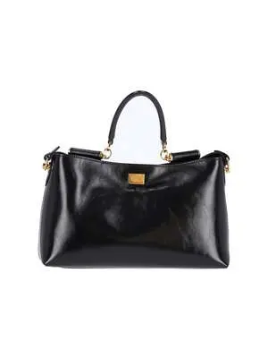 Dolce & Gabbana Calf Leather Shoulder Bag - Black