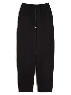 Sportmax Sporty Drawstring Waist Pants With Slanted Side Pockets - Nero
