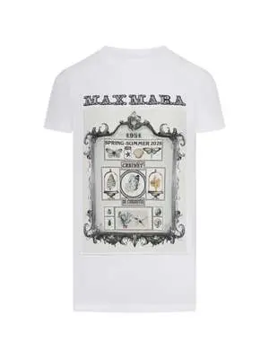 Max Mara Cotton Crew-neck Straight-fit T-shirt - Bianco