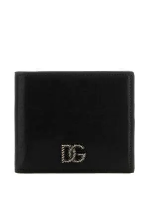 Dolce & Gabbana Matte Nickel-plated Calf Leather Card Wallet With Fire-embossed Interior Stamp, H9.2 X W11 X D2 Cm - Nero