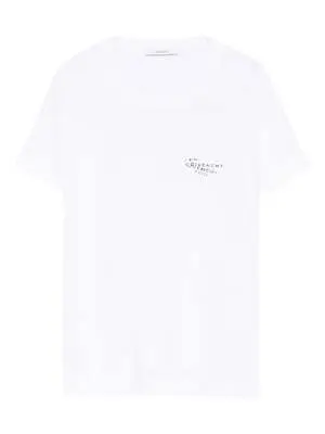 Givenchy Stamp Print Cotton Crew Neck T-shirt - Nero