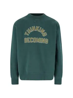Sacai Graphic Crewneck Sweatshirt - Green