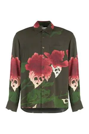Our Legacy Floral Print Long-sleeve Shirt With Button-up Front Pocket