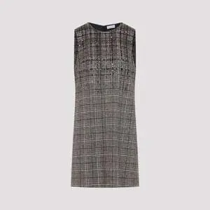 Brunello Cucinelli Mini Alpaca Blend Dress - Brown