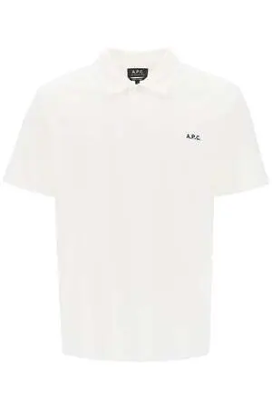 A.p.c. Organic Cotton Piqué Polo Shirt - White
