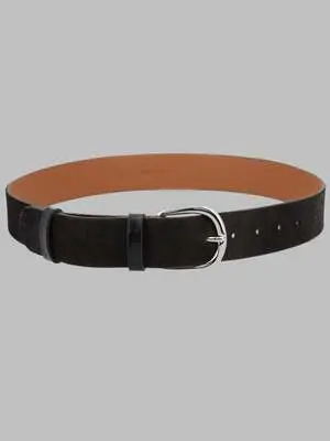 ALYSI Leather Belt With Buckle - Brown