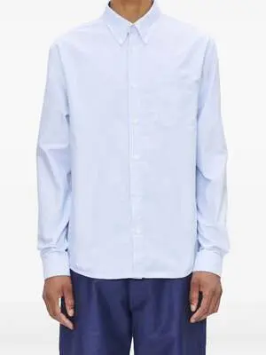 A.p.c. Striped Cotton Button-up Shirt With Chest Pocket