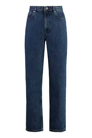 A.p.c. Martin Straight-leg 5-pocket Jeans With Engraved Logo Rivets - Denim